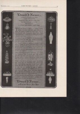 1920 EDWARD FARMER CHINESE ANTIQUES ART LAMP LIGHTING SHADE ART DECOR ...