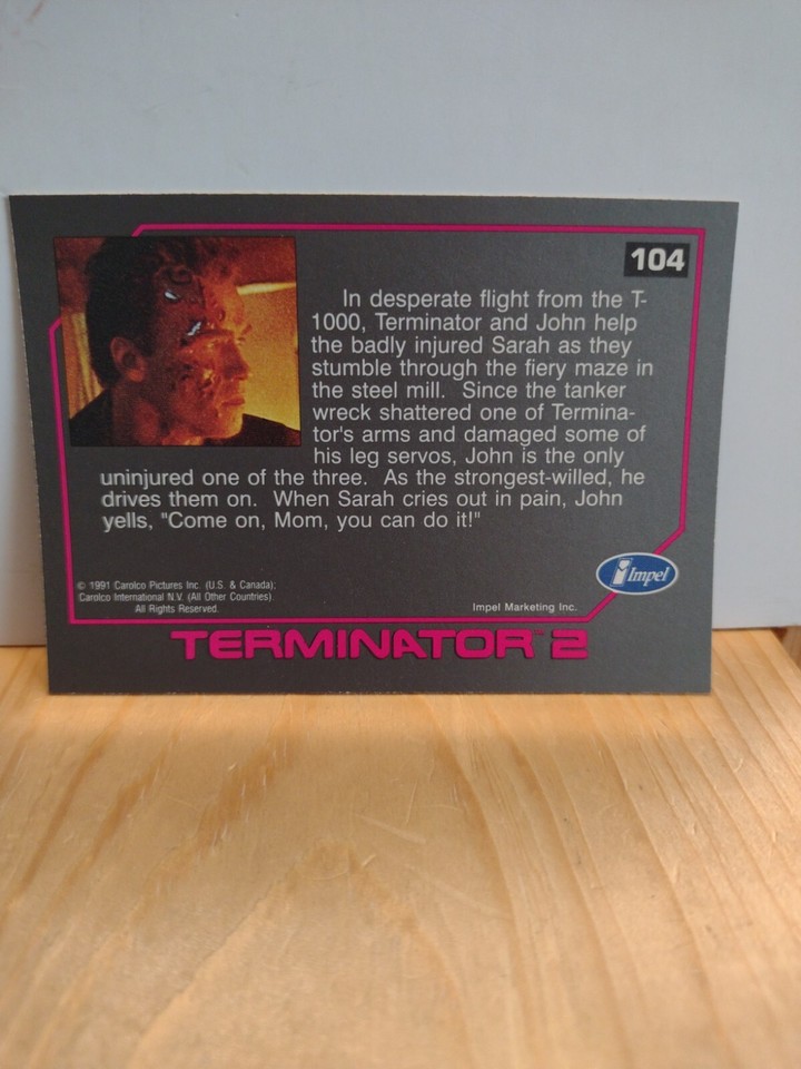 1991 TERMINATOR 2: #104 COME ON, MOM, YOU CAN DO IT! MD1 | eBay