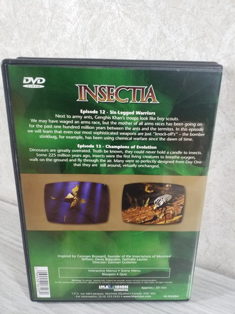 Insectia - 4-Volume Box Set (DVD, 2002, 4-Disc Set, Four Disc Set) for ...