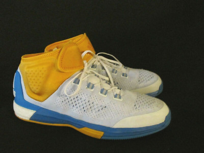 Adidas 2015 Techfit Light Gray Yellow Basketball Shoes Men's 18M | eBay