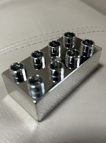 Lego Duplo Part 3011 Chrome Silver 2x4 Brick 25th Anniversary 1998 | eBay