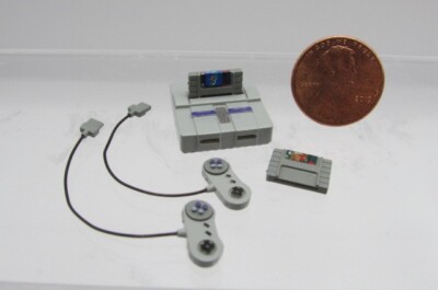 Dollhouse Miniature Replica Vintage Super Nintendo Game System with ...