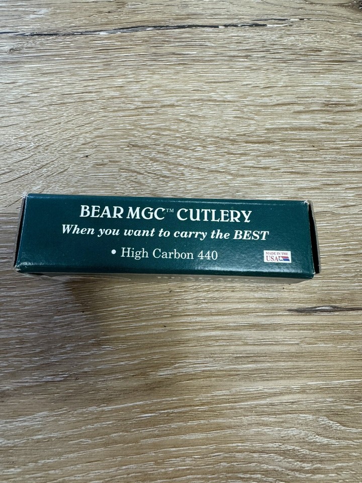 Bear MGC Cutlery Two Blade Pocket Knife 279 3” Oak Scales Pen Knife USA ...