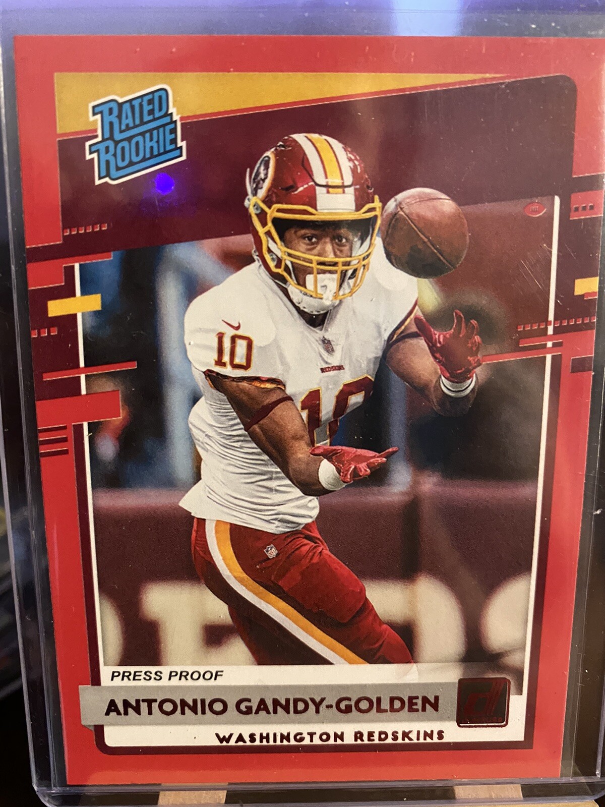 2020 PANINI DONRUSS ANTONIO GANDY-GOLDEN RED PRESS PROOF ROOKIE CARD ...