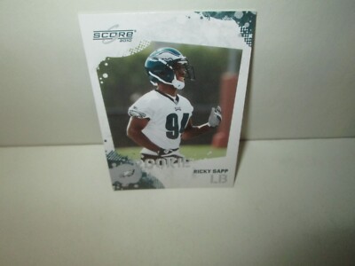 RICKY SAPP 2010 CARD Score #381 Rookie Rc PHILADELPHIA EAGLES Clemson ...