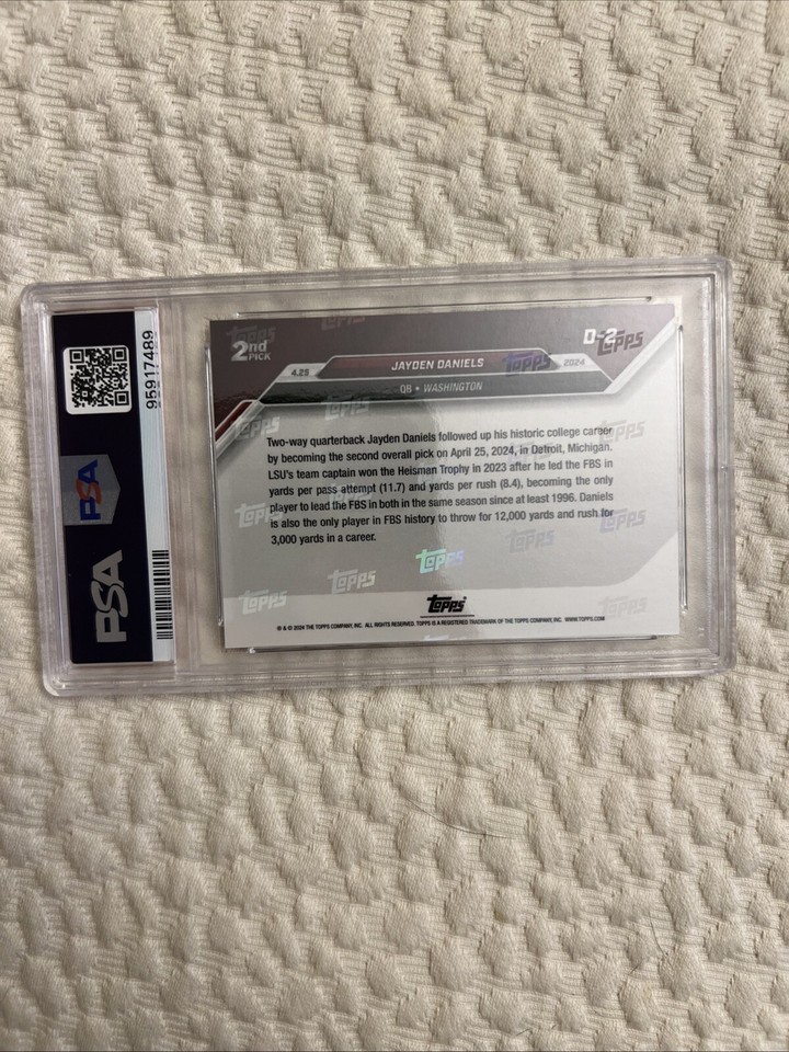 Graded 2024 Topps Now Jayden Daniels #D2 Rookie RC Football Card PSA 10 ...