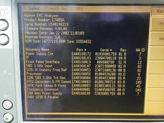 Keysight Agilent E7405A EMC Spectrum Analyzer 9 kHz to 26.5 GHz for ...