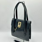 CELINE Black Leather Mini Handbag Chain Lock Gold Hardware Reuse FS ...