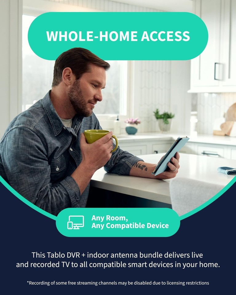 Tablo 4th Gen 4-Tuner Over-The-Air (OTA) DVR + 35-Mile Indoor TV ...