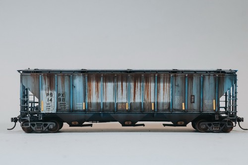 CDH HO Scale Custom Weathered Lot Proto 2K PSPX 3 Bay Covered Hopper ...