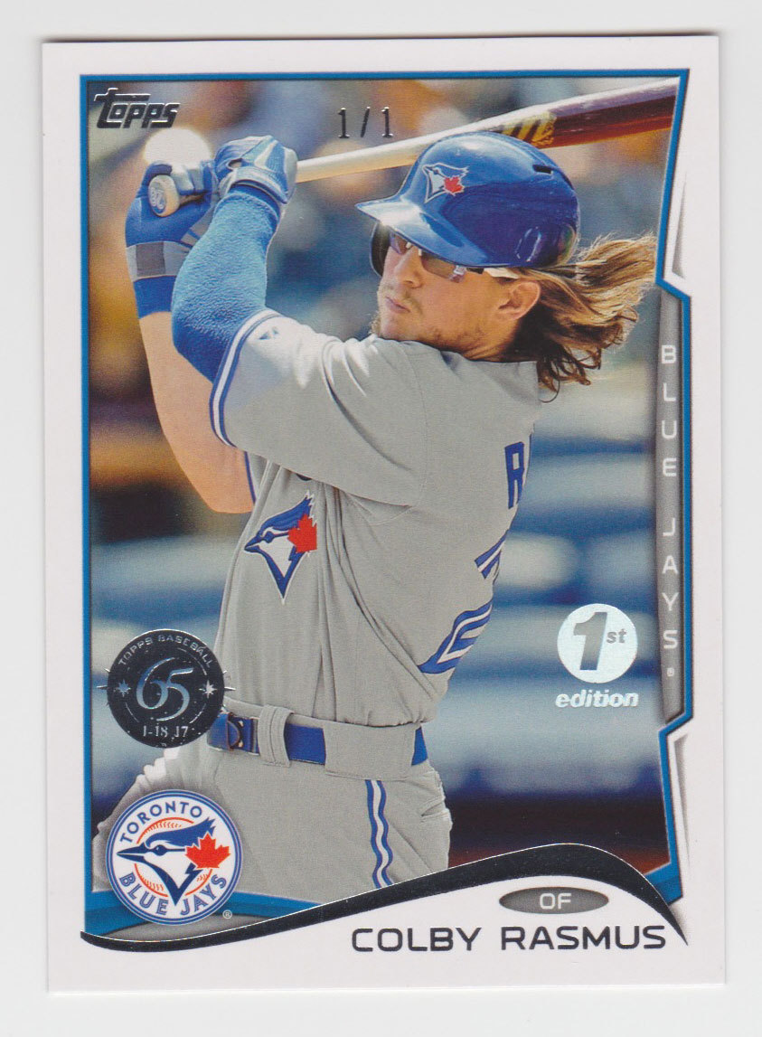COLBY RASMUS 2014 Topps 1st Edition Transcendent 65th Anniversary #D 1/ ...
