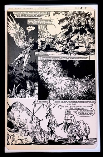 Marvel Fanfare #2 pg. 8 by Michael Golden 11x17 FRAMED Original Art ...