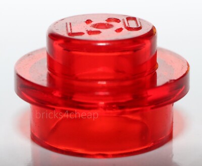 Lego 50x Trans Red 1x1 Round Plate | eBay