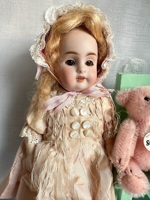 19cm /7.5" Kestner 150 All Bisque Jointed Antique German Doll Brown ...