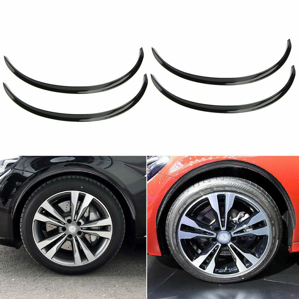 4pcs Wheel Eyebrow Arch Protector Trim Lips Cap Fender Flares Universal ...