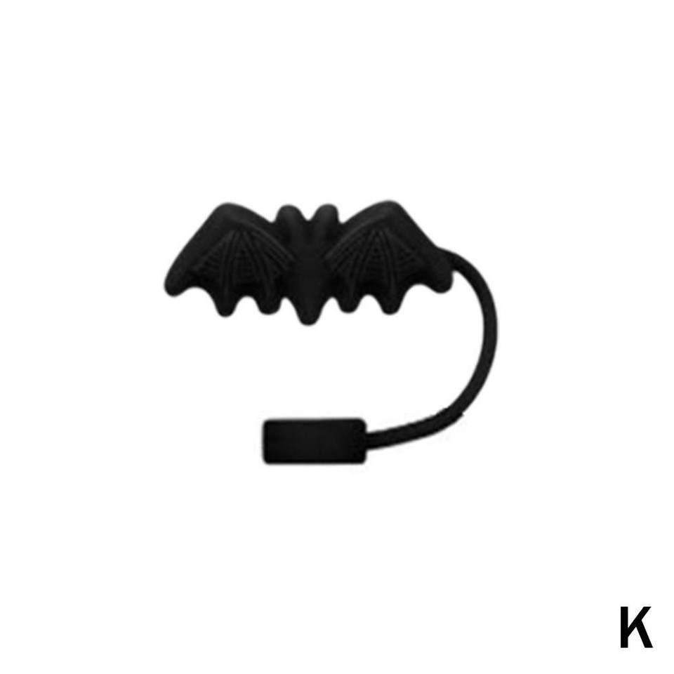 Cute Halloween Bat Straw Covers Cap Silicone Straw Topper for Stanley ...