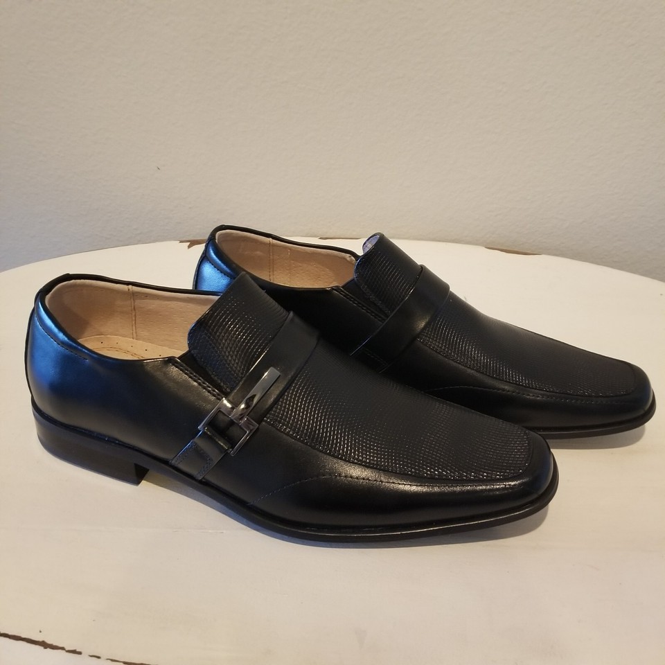 Stacy Adams Beau Mens Dress Shoes (NWOB) Size 7.5 Black Leather Buckle ...