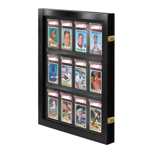 Baseball Card Display Case Sports Card Display Holds 12 PSA Graded ...