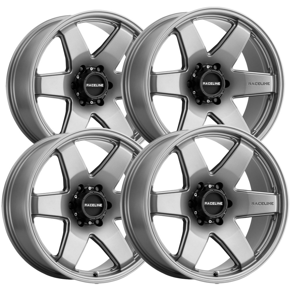 (Set of 4) Raceline 942GS Addict 17x9 6x5.5" -12mm Gunmetal Wheels Rims ...