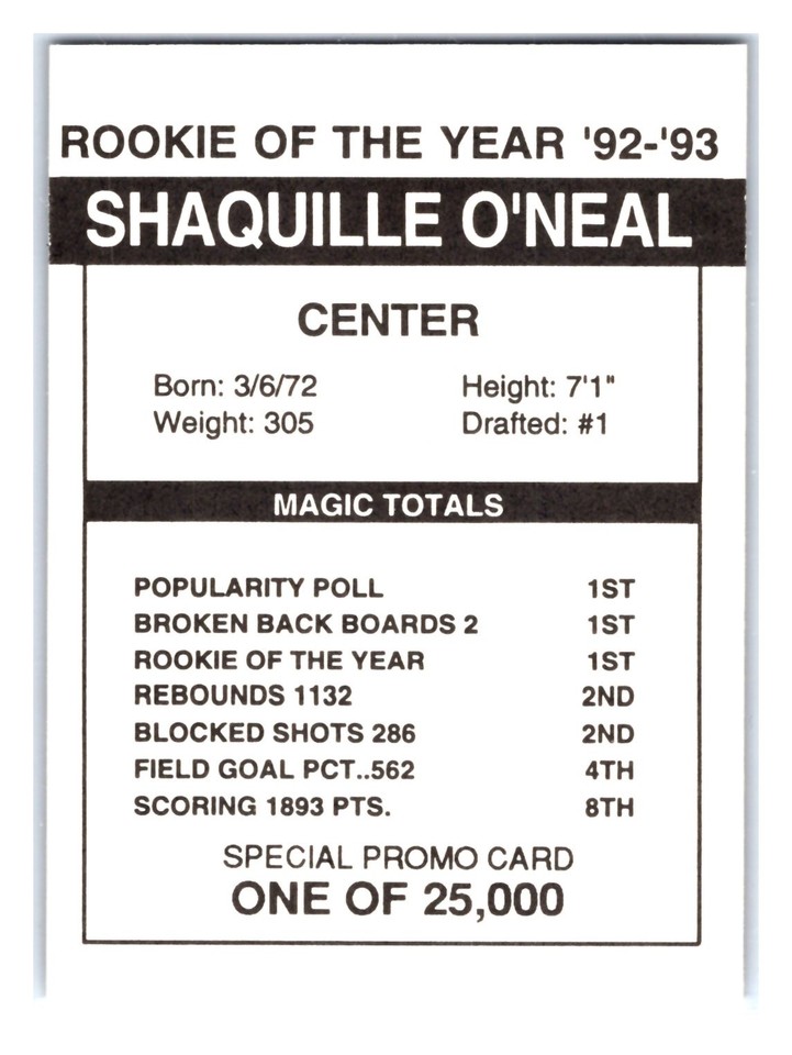 Shaquille O'Neal 1993-94 Arena Sports #NNO Gold Pepsi Machine | eBay