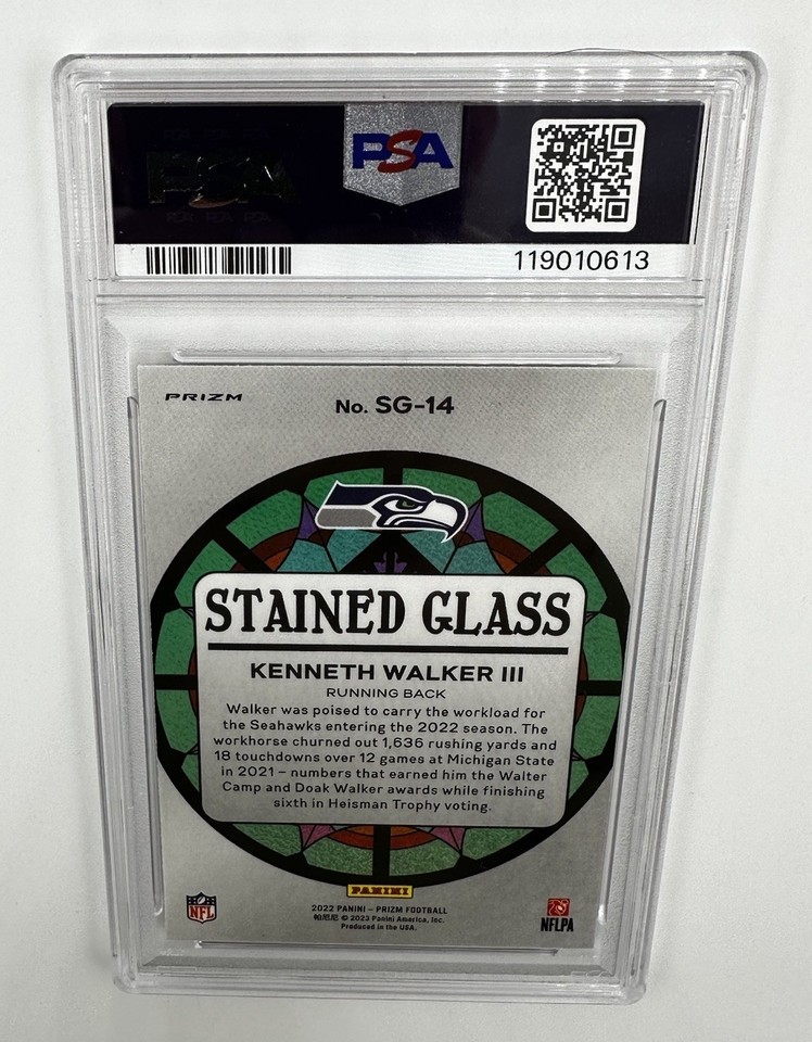2022 Panini Prizm KENNETH WALKER Rookie Stained Glass CASE HIT ...