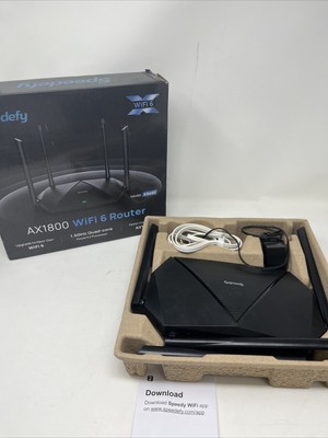 Speedefy WiFi 6 Router AX1800 Smart WiFi Router Dual Band Wireless ...