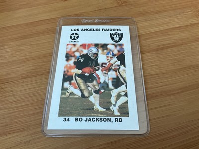BO KNOWS TEXACO ROOKIE 1988 RAIDERS LA POLICE DEPT JACKSON NFL 9/34 | eBay