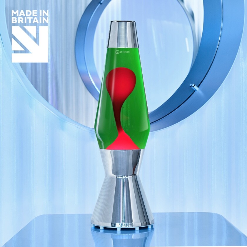 🙇 NEW MATHMOS ASTRO VINYL LAVA LAMP GREEN LAVA CLEAR LIQUID WORLD SHIP ...