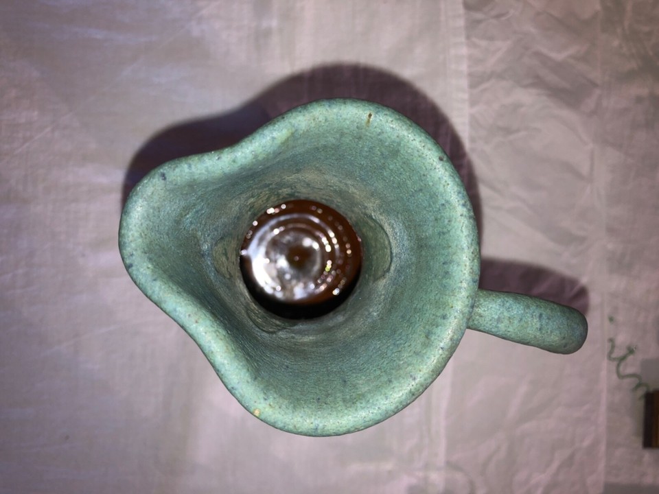 Merrimac Pottery Co Pitcher/Ewer-1902-1908-Matte Blue-Arts & Crafts ...