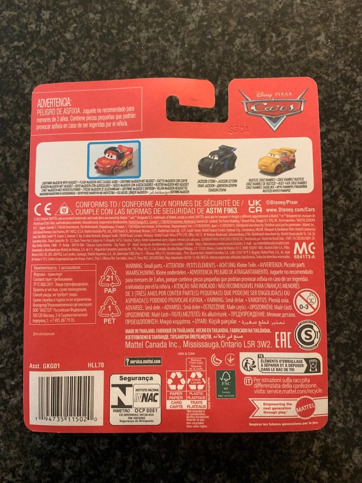 Disney Pixar Cars Mini Racer McQueen with headset, Jackson & Cruz | eBay