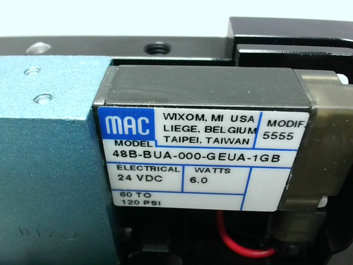 MAC 48B-BUA-000-GEUA-1GB Solenoid Valve 24VDC 6W 60-120PSI - New No Box ...