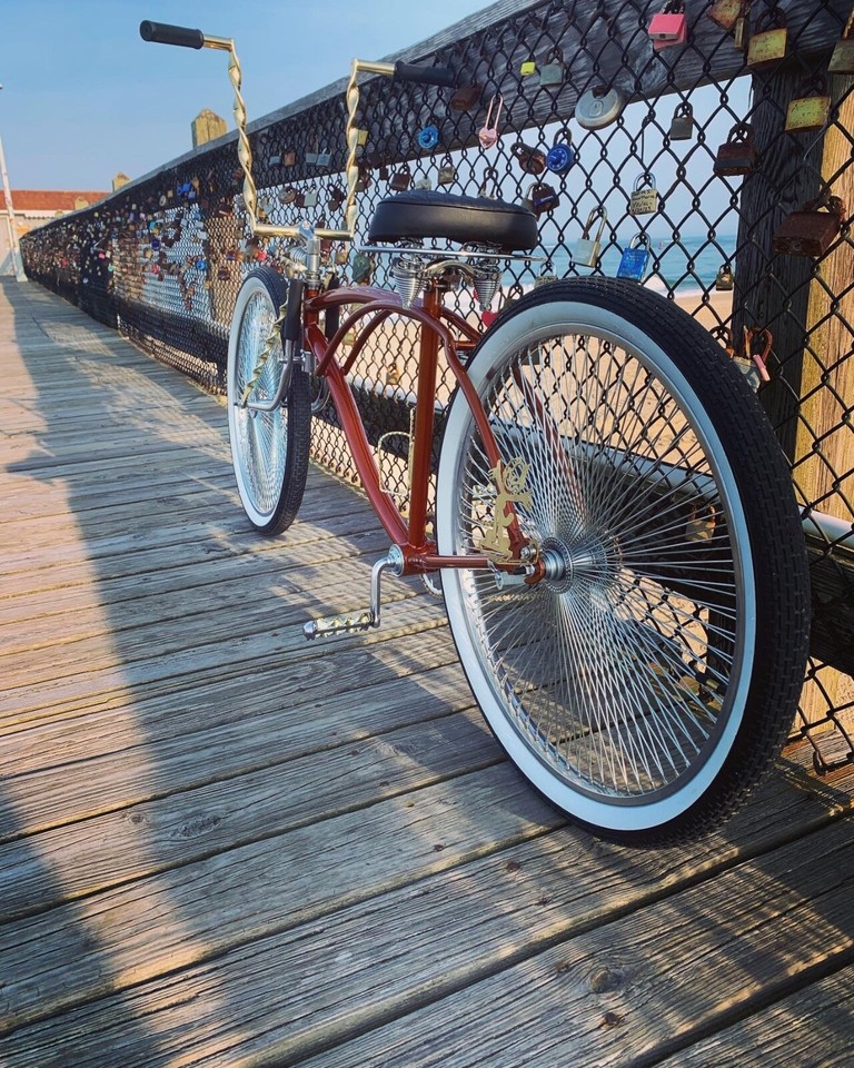 Custom springer Lowrider Beach cruiser 26in (ROOTBEER POWDERCOATED) | eBay