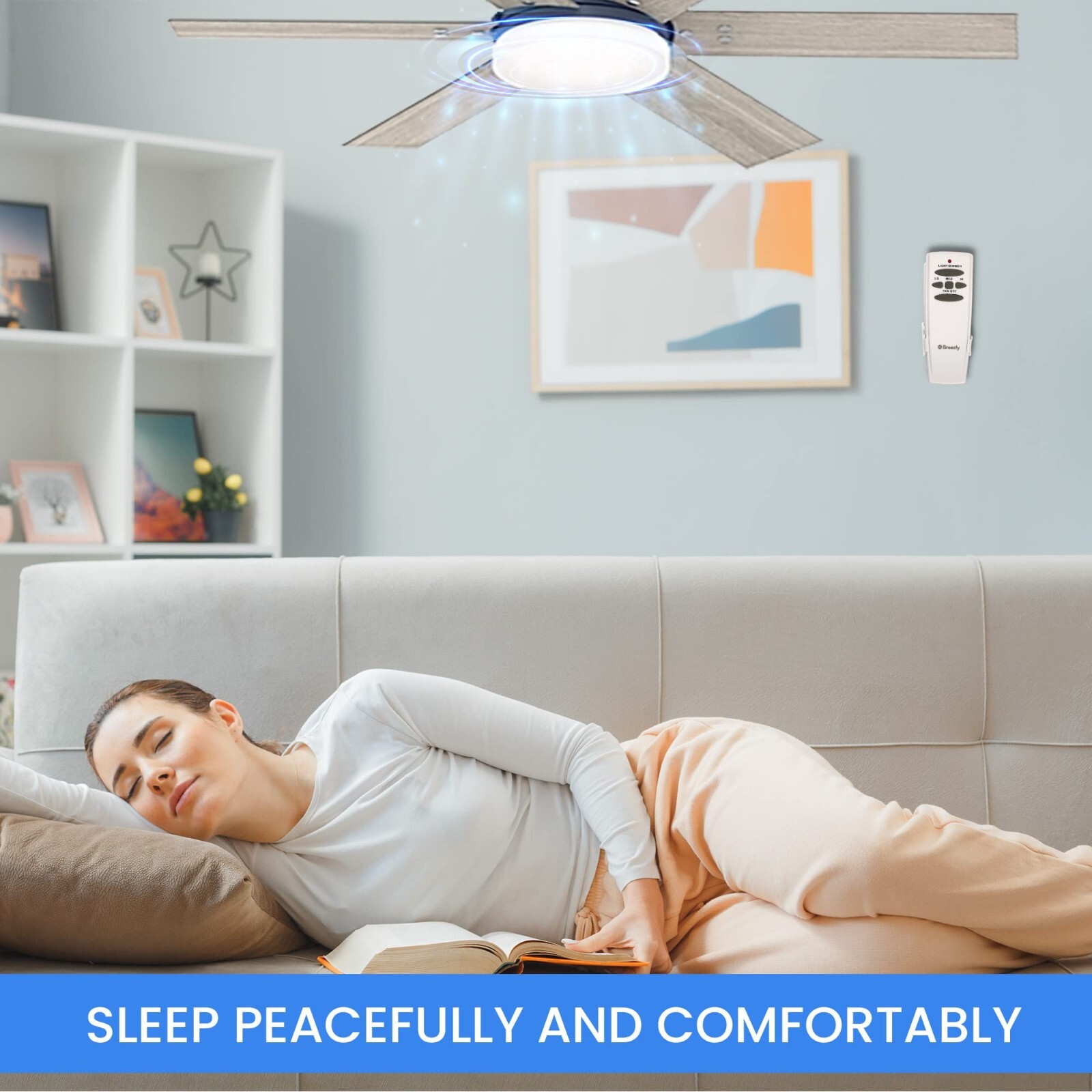 Breezly Ceiling Fan & Light Wireless Remote Control for Harbor Breeze ...