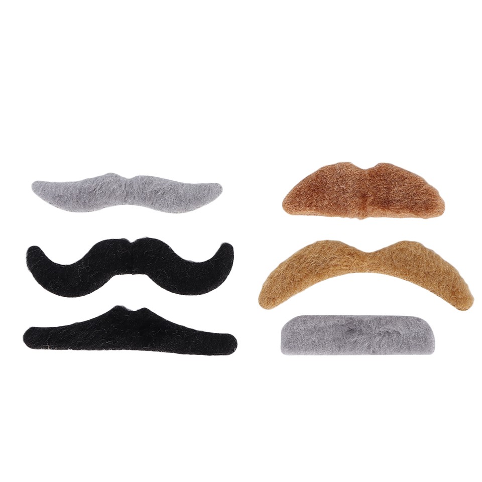 6 Pcs Self Adhesive Novelty Mustache Individualized Costume Fake ...