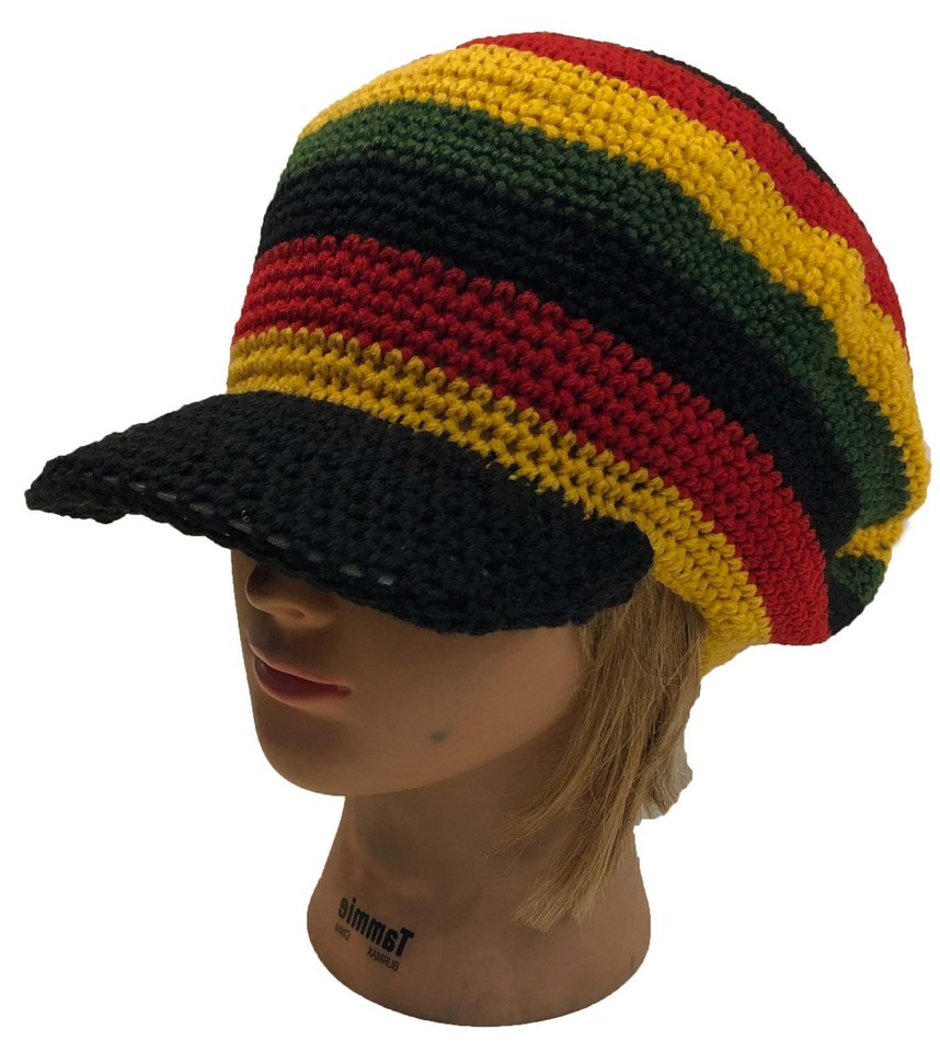Jamaica Reggae Rasta Style Delux Visor Beanie Kufi Hat Cap | eBay