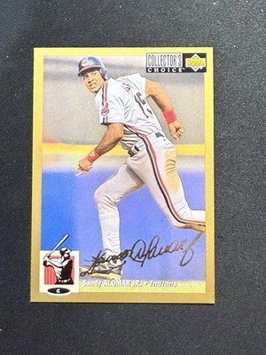1994 Upper Deck Collector's Choice Gold Foil Signature Sandy Alomar Jr ...