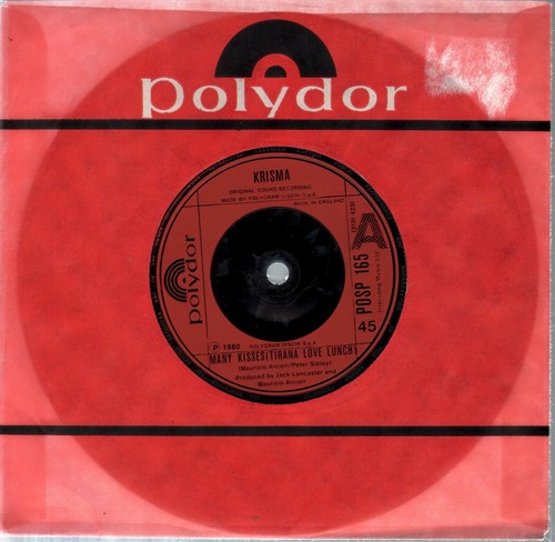 Krisma Many Kisses 7" vinyl UK Polydor 1980 red label design. sticker ...