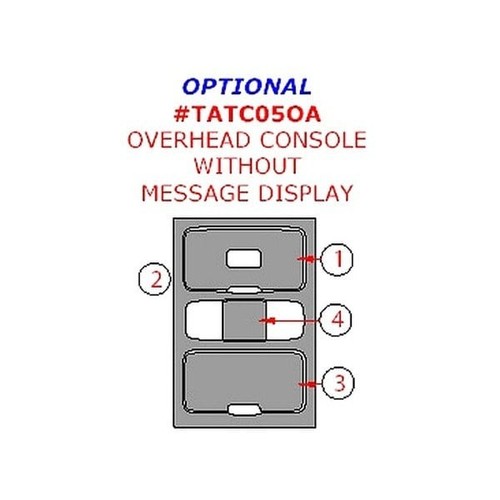 For Toyota Tacoma 05-10 Remin Real Chrome Overhead Console Upgrade Kit ...