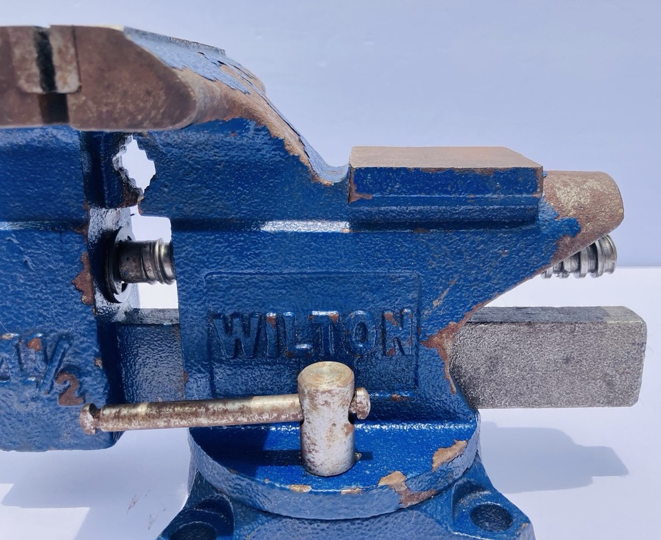 Vintage Wilton Bench Vise Blue 4 1/2" - Fully Functional | eBay