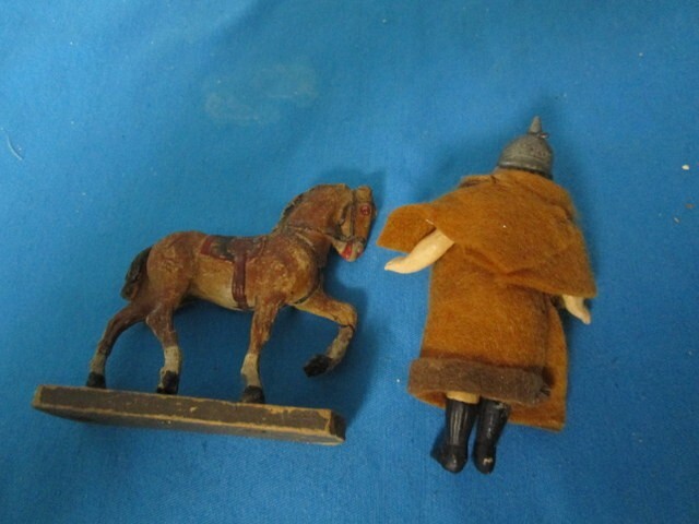 Antique doll Military Mignonette Soldier with Composition horse Germany ...