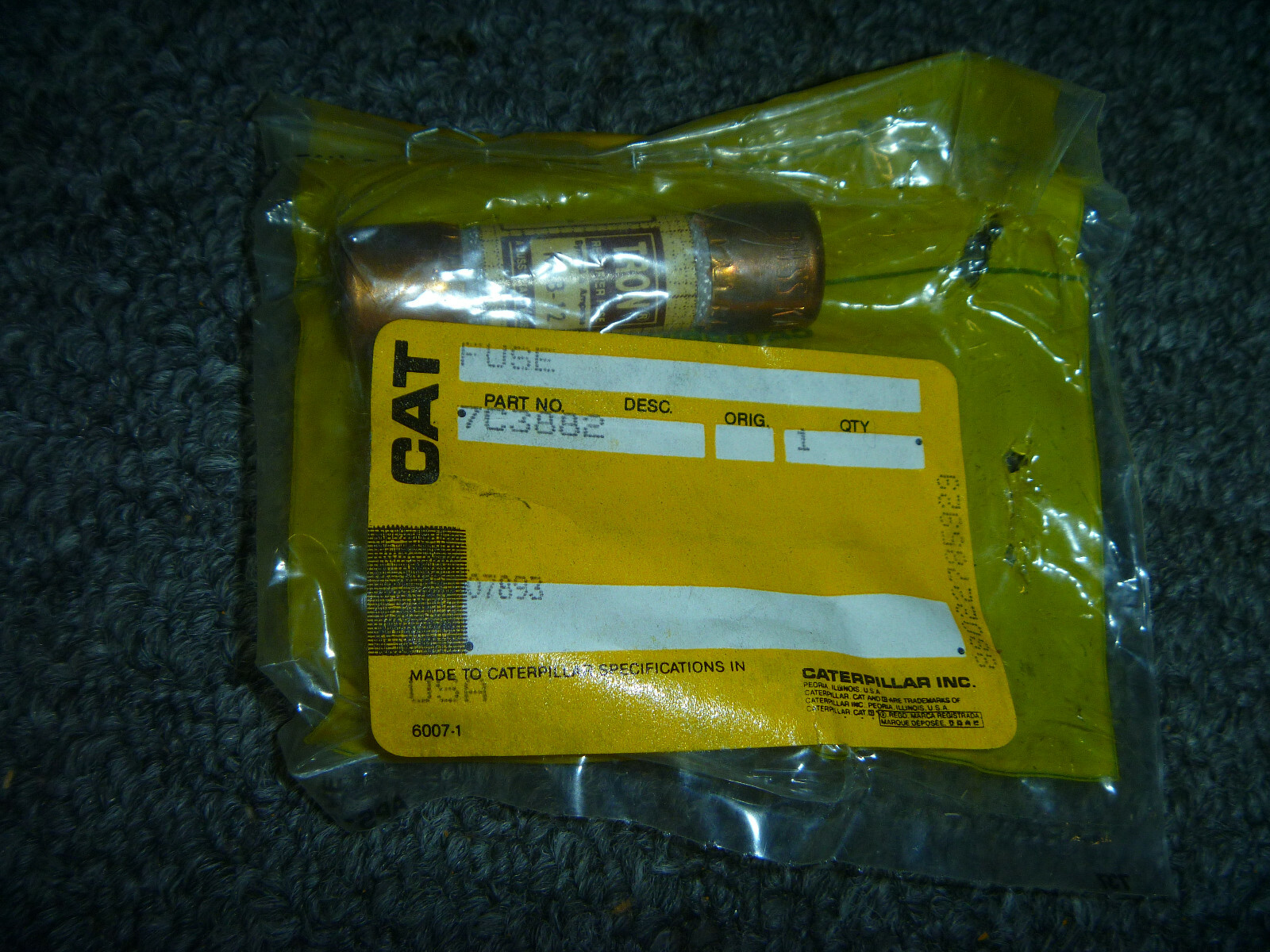 CAT Caterpillar 3114 3116 3208 3304B Generator Set Engine Fuse 7C3882 ...