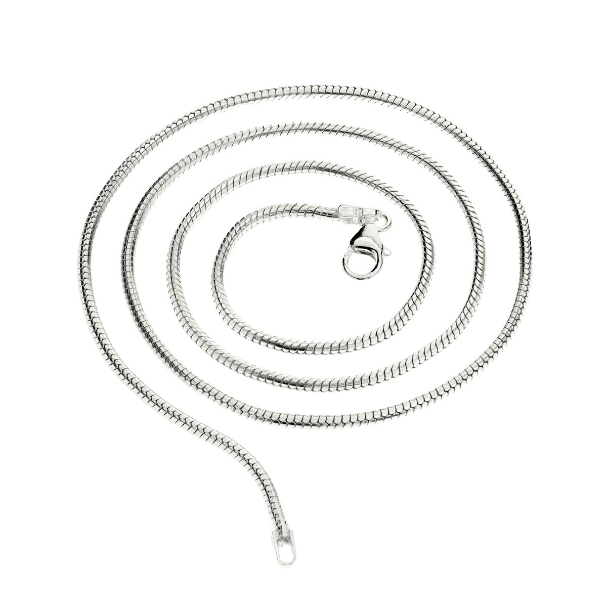 STERLING SILVER 16" 18" 20" ROUND SNAKE LIZARD CHAIN CHOKER PENDANT ...
