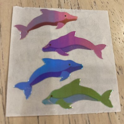 Vintage 1980’s Sandylion iridescent shiny pearly dolphin stickers | eBay