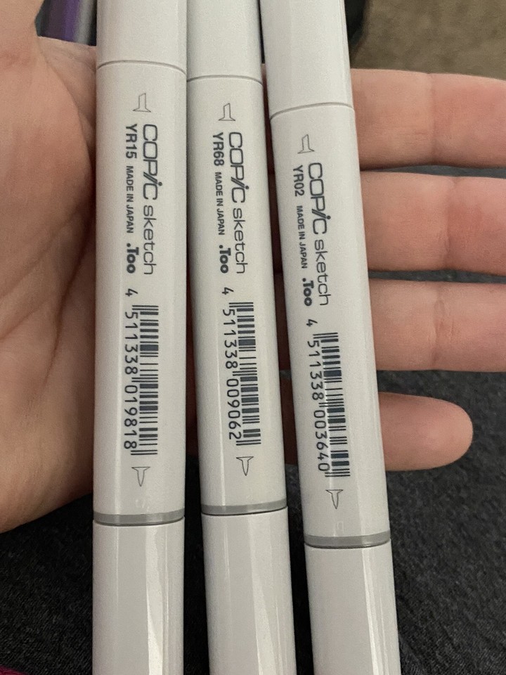 3 Copic Sketch Dual-Tip Markers - Yellow Orange YR02 YR15 YR68 | eBay