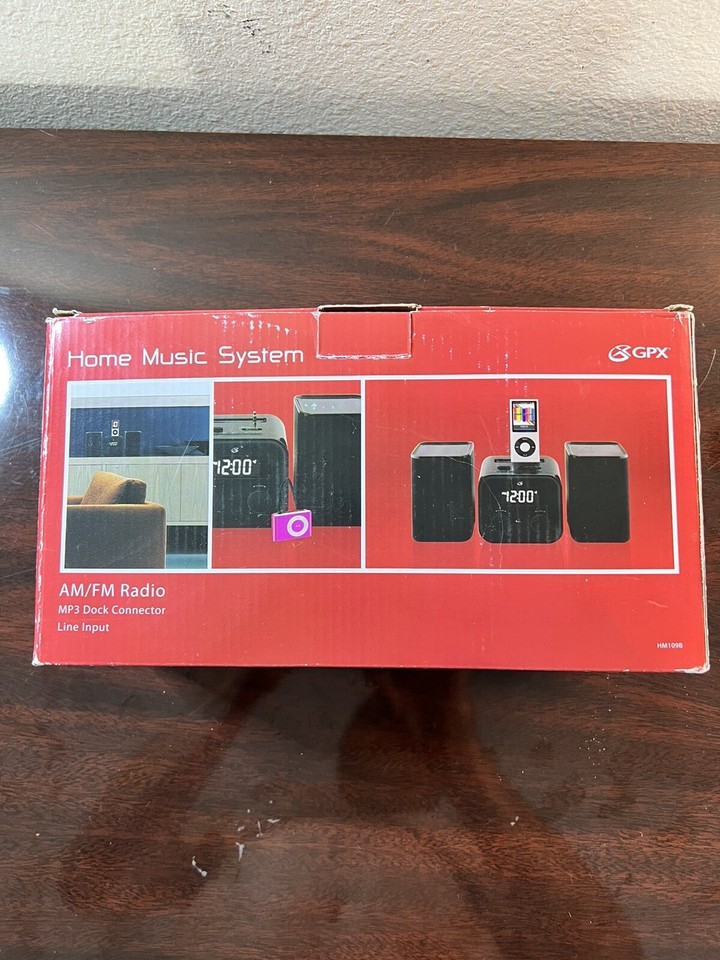Gpx Home Music System AM/FM Radio, MP3 Dock, Line Input Model HM109B | eBay
