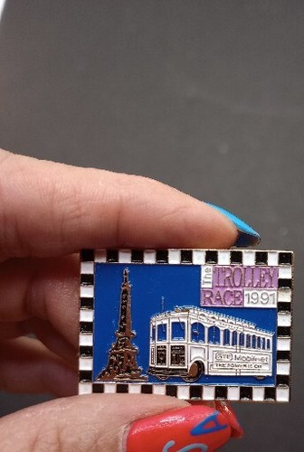 Rare Vtg 1991 GTE Mobile Net The Trolley Race "The Power Is On Lapel ...