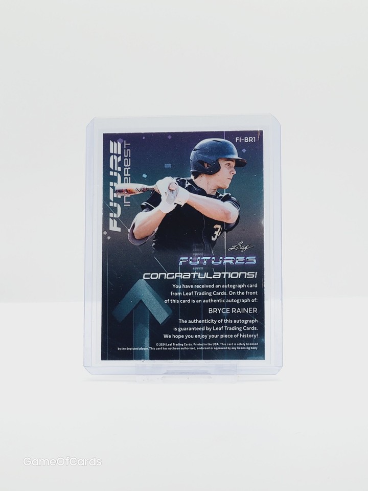 2024 Leaf Futures BRYCE RAINER Authentic Auto Autograph /10 🔥 | eBay