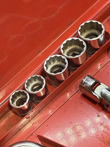 Vtg. Snap On Tools KRA-281 Steel Case 3/8" Socket Set Breaker Ratchet ...