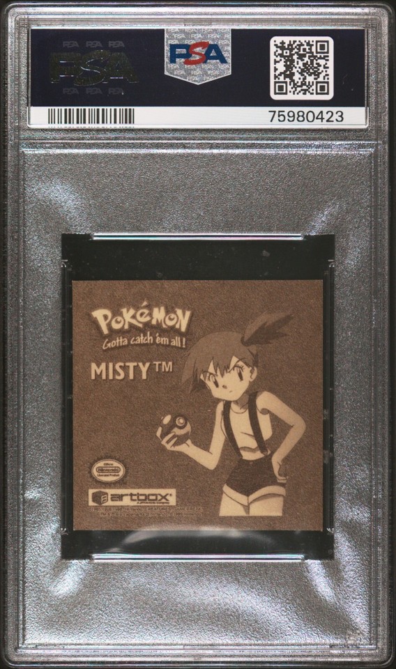 1999 Pokémon Artbox Stickers Series 1 Rare Gold Sticker Misty #G01 PSA ...