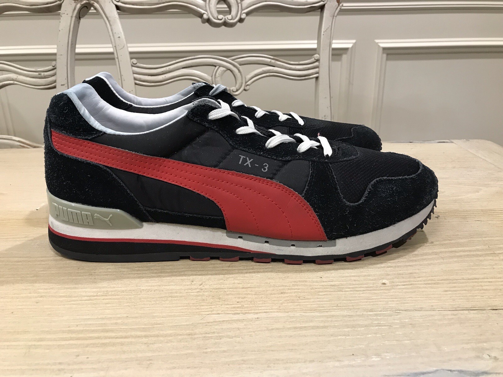 Puma Men's TX-3 Classic Suede Sneaker Black Red White… - Gem